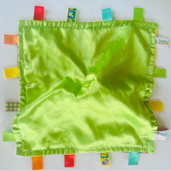 Accessories | Taggies Monkey Blue Green Satin Brown Dots Plush Security ...